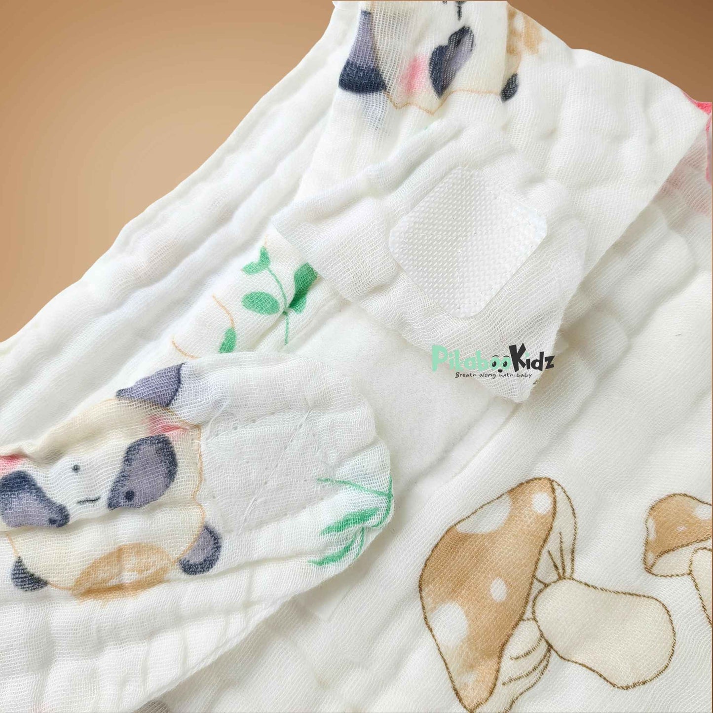 Muslin 6layer Velcro Nappy Combo Pack of 5 – NB to 3M (Random designs ...